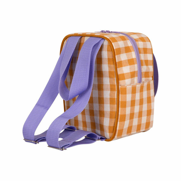 Small Backpack | Gingham | Sunflower | Checkered Backpack