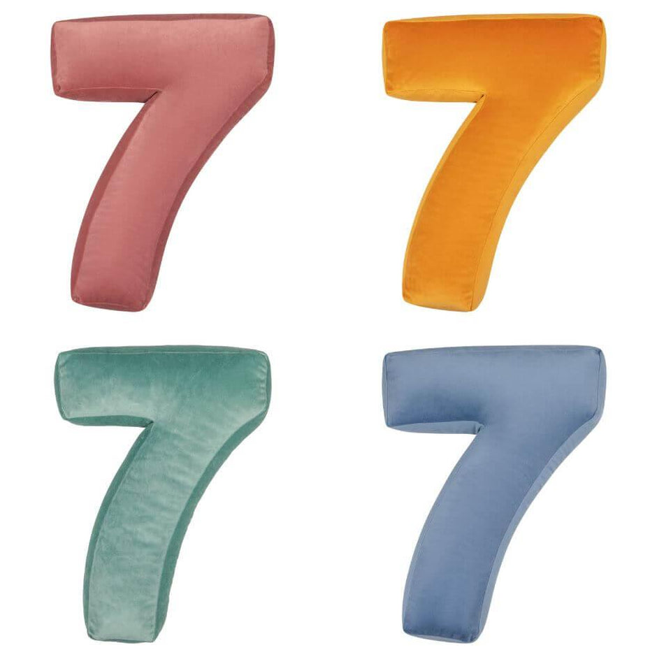 Velvet Number Cushions | Unique birthday decoration idea