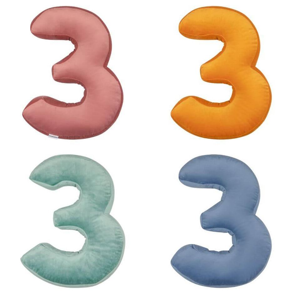 Velvet Number Cushions | Unique birthday decoration idea